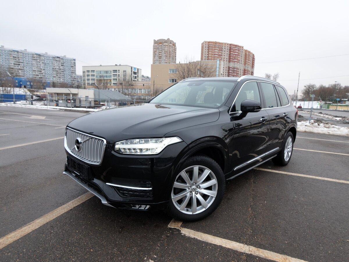 Купить б/у Volvo XC90 II 2.0 AT (249 л.с.) 4WD бензин автомат в Москве: чёрный Вольво XC90 II ...