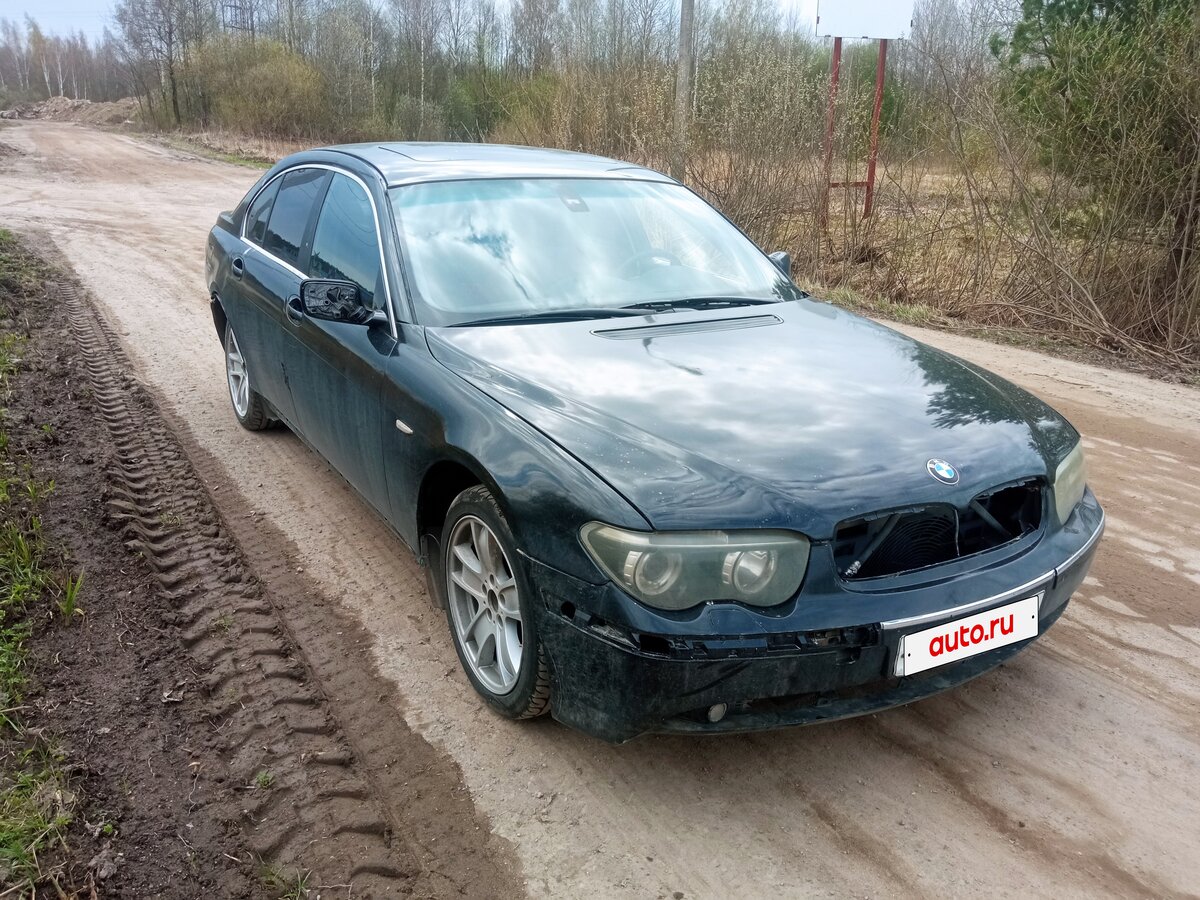 Купить б/у BMW 7 серии IV (E65/E66) 745i 4.4 AT (333 л.с.) бензин автомат в Рыбинске: чёрный БМВ ...