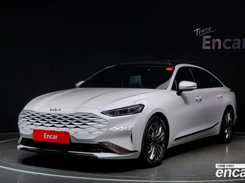 Купить б/у Kia K8 2021-2023 3.5 AT (300 л.с.) 4WD бензин автомат во Владивостоке: белый Киа К8 ...