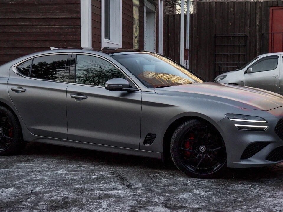 Купить б/у Genesis G70 I Рестайлинг 3.3 AT (370 л.с.) 4WD бензин автомат в Томске: серый Генезис ...