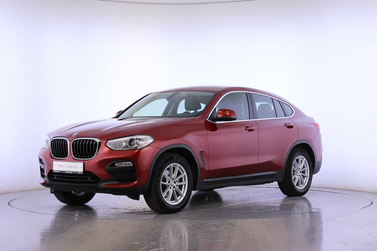 Купить б/у BMW X4 II (G02) 20i 2.0 AT (184 л.с.) 4WD бензин автомат в Москве: красный БМВ Х4 II ...