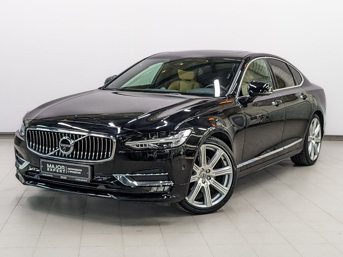 Купить б/у Volvo S90 II 2.0 AT (249 л.с.) бензин автомат в Москве: чёрный Вольво S90 II седан ...