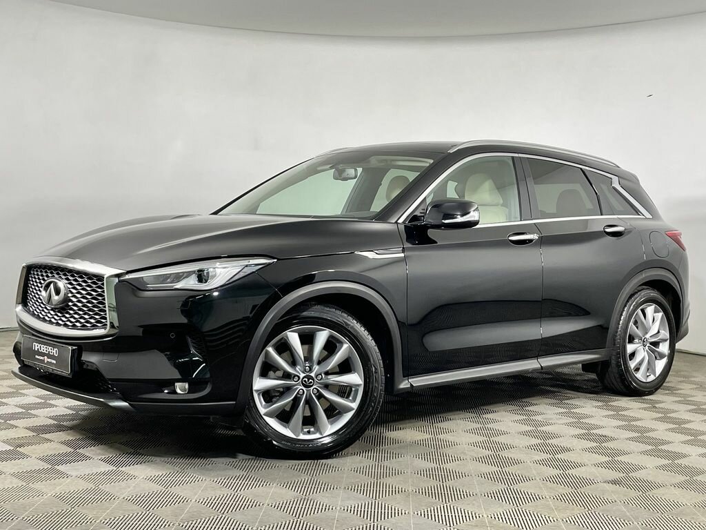 Купить б/у Infiniti QX50 II 2.0 CVT (249 л.с.) 4WD бензин вариатор в Москве: чёрный Инфинити ку ...