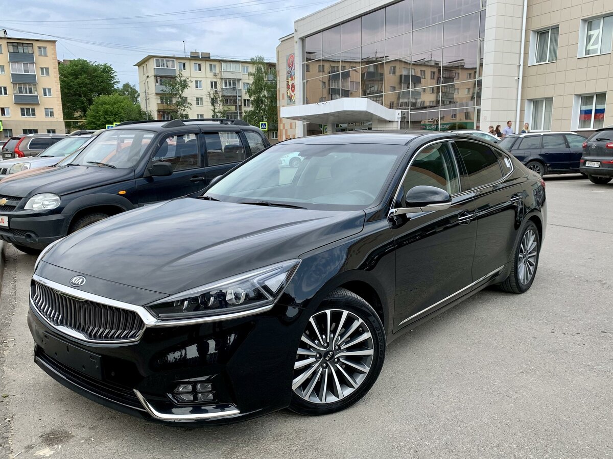 Купить б/у Kia K7 YG (II) 2.4 AT (190 л.с.) бензин автомат в Серпухове: чёрный Киа K7 YG (II ...