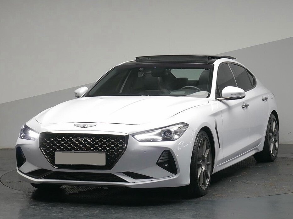 Купить б/у Genesis G70 I 2.2d AT (202 л.с.) 4WD дизель автомат во Владивостоке: белый Генезис ...