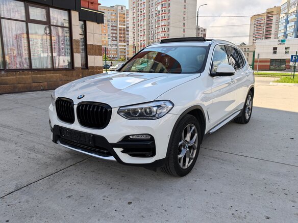 Купить б/у BMW X3 III (G01) 30i xDrive 2.0 AT (249 л.с.) 4WD бензин автомат в Брянске: белый БМВ ...