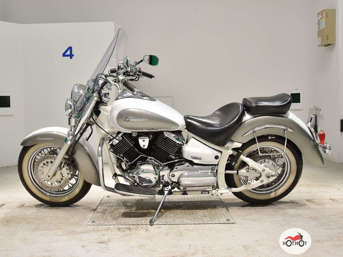 Купить б/у Yamaha XVS1100 карбюратор 5 передач в Москве: белый круизер ...