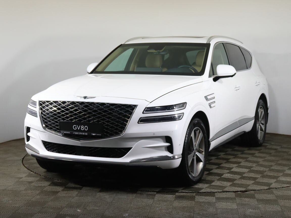 Купить б/у Genesis GV80 I 3.0d AT (249 л.с.) 4WD дизель автомат в Афонино: белый Генезис ГВ80 I ...