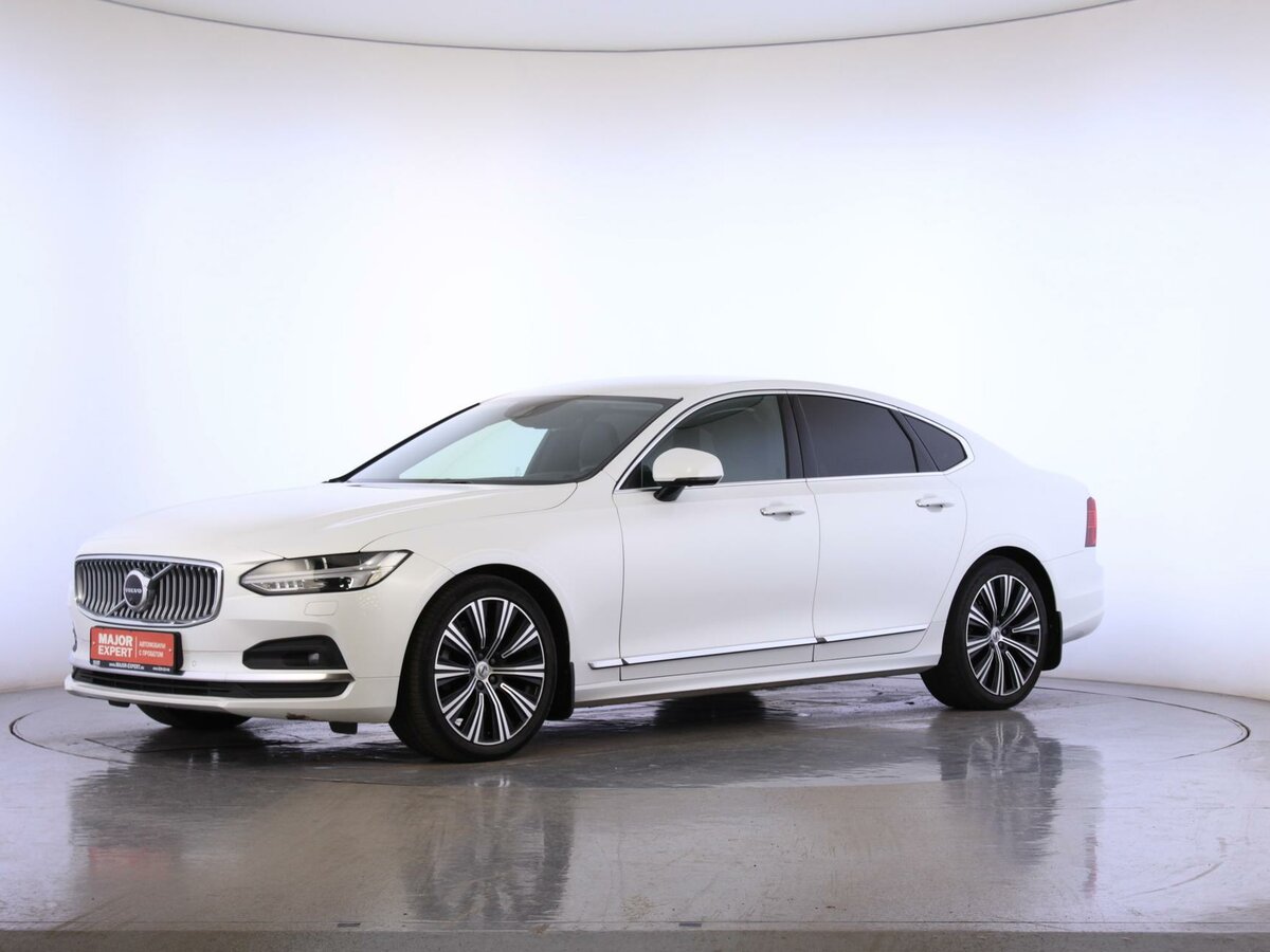Купить б/у Volvo S90 II Рестайлинг 2.0d AT (235 л.с.) 4WD дизель автомат в Москве: белый Вольво ...