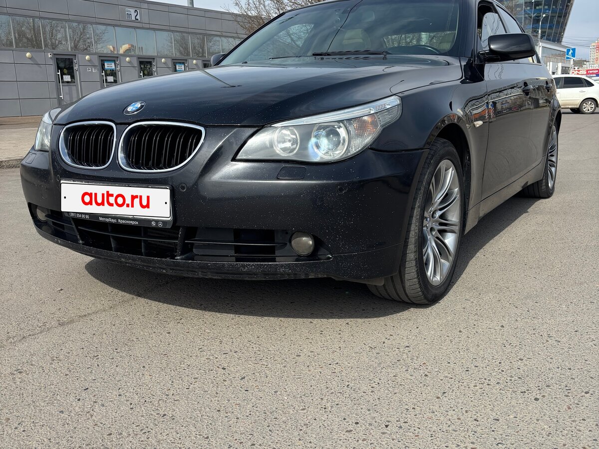 Купить б/у BMW 5 серии V (E60/E61) 530d 3.0d AT (218 л.с.) дизель автомат в Красноярске: чёрный ...