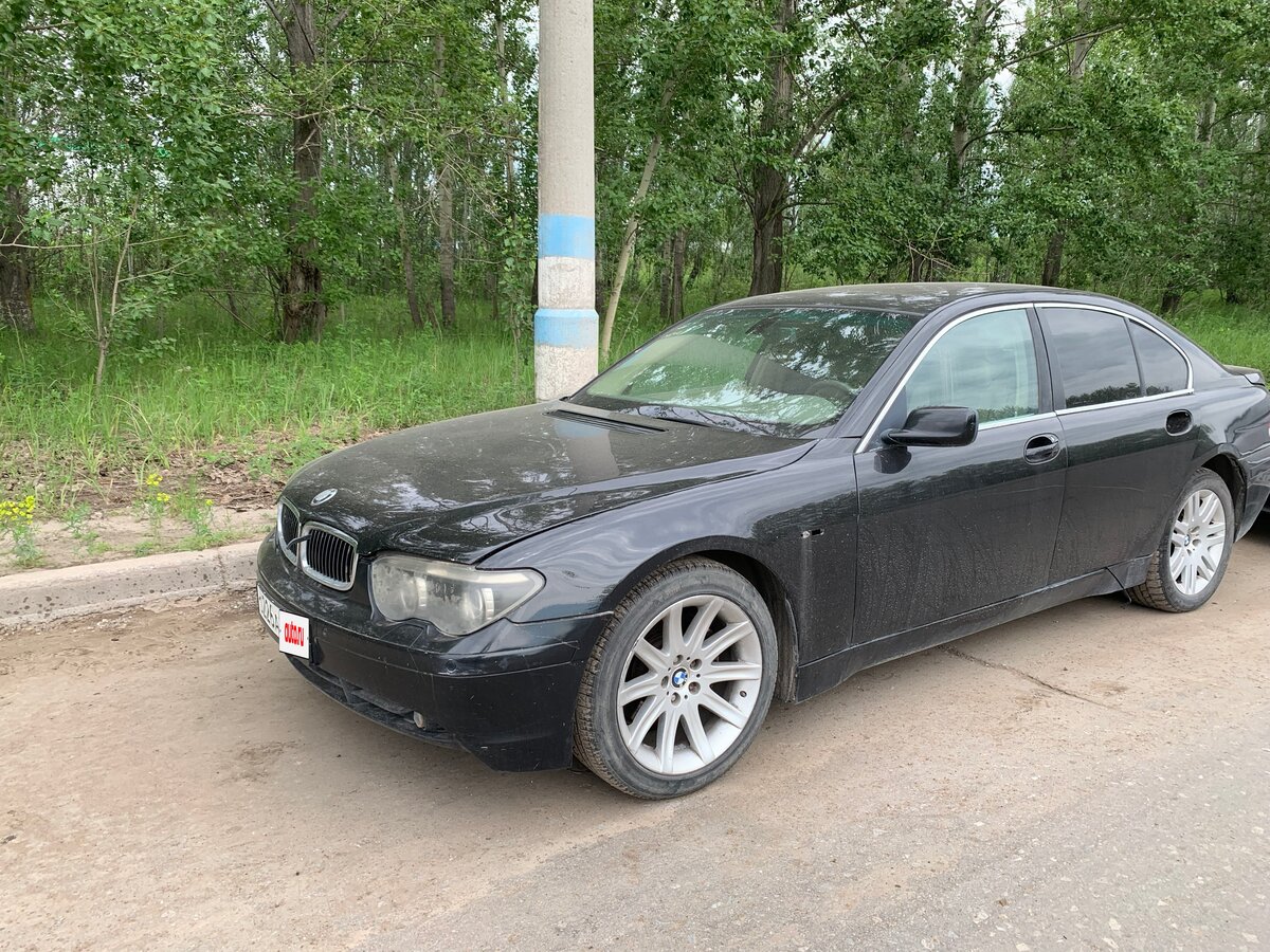 Купить б/у BMW 7 серии IV (E65/E66) 745i 4.4 AT (333 л.с.) бензин автомат в Ульяновске: чёрный ...