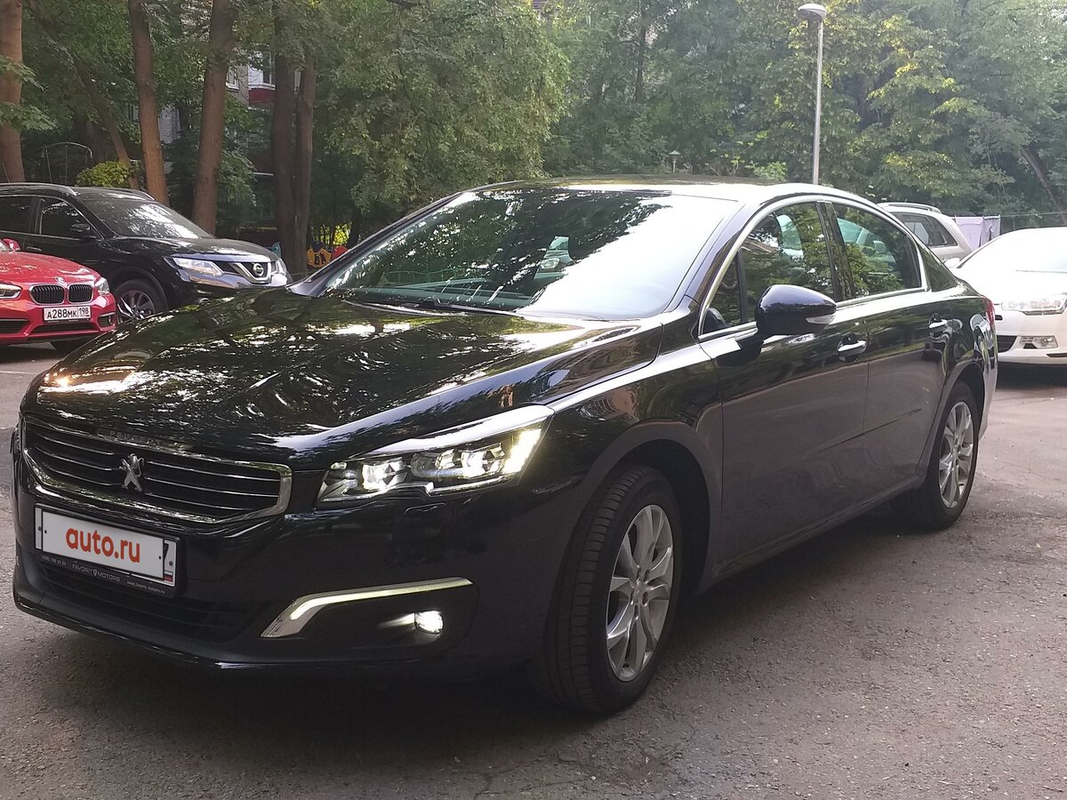 Купить б/у Peugeot 508 I Рестайлинг 1.6 AT (150 л.с.) бензин автомат в Москве: чёрный Пежо 508 I ...