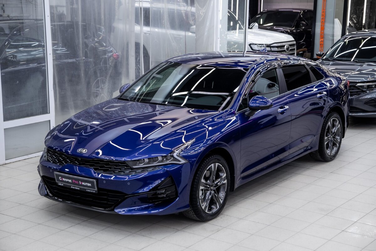 Купить б/у Kia K5 III 2.5 AT (194 л.с.) бензин автомат в Иркутске: синий Киа к5 III седан 2021 ...
