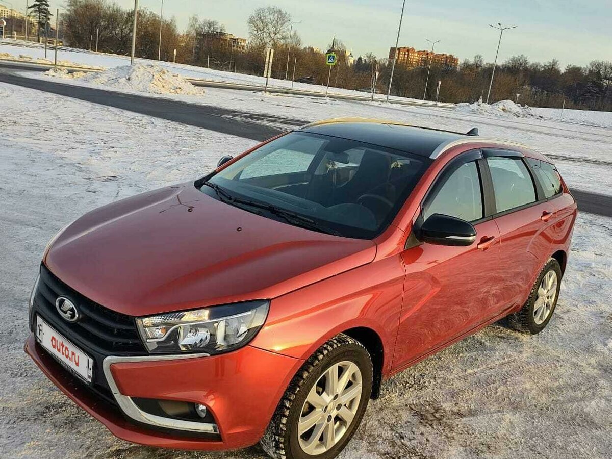 Купить б/у Lada (ВАЗ) Vesta I SW 1.6 CVT (113 л.с.) бензин вариатор в Москве: красный Лада Веста ...