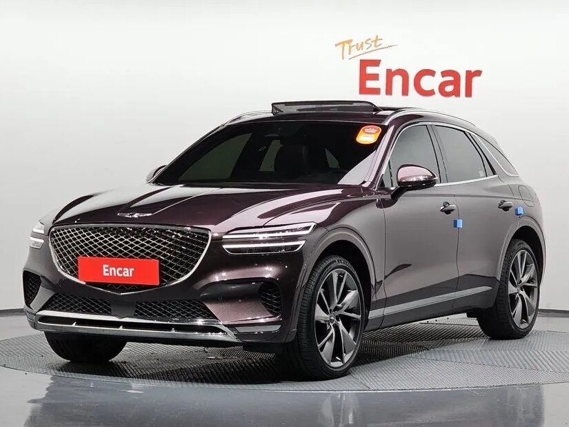 Купить б/у Genesis GV70 I 2.5 AT (304 л.с.) 4WD бензин автомат во Владивостоке: коричневый ...