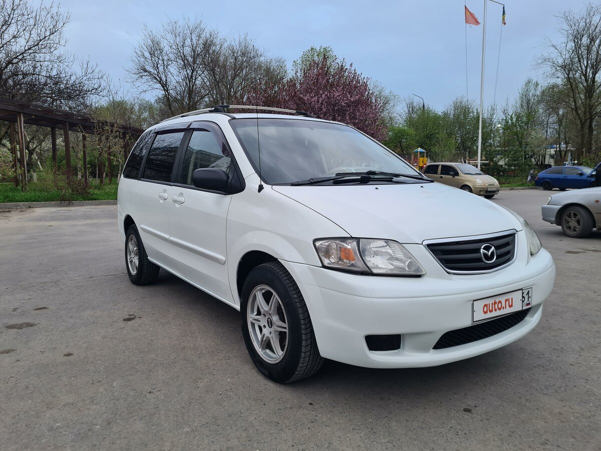 Купить б/у Mazda MPV II (LW) 2.5 AT (170 л.с.) бензин автомат в Новочеркасске: белый Мазда MPV ...
