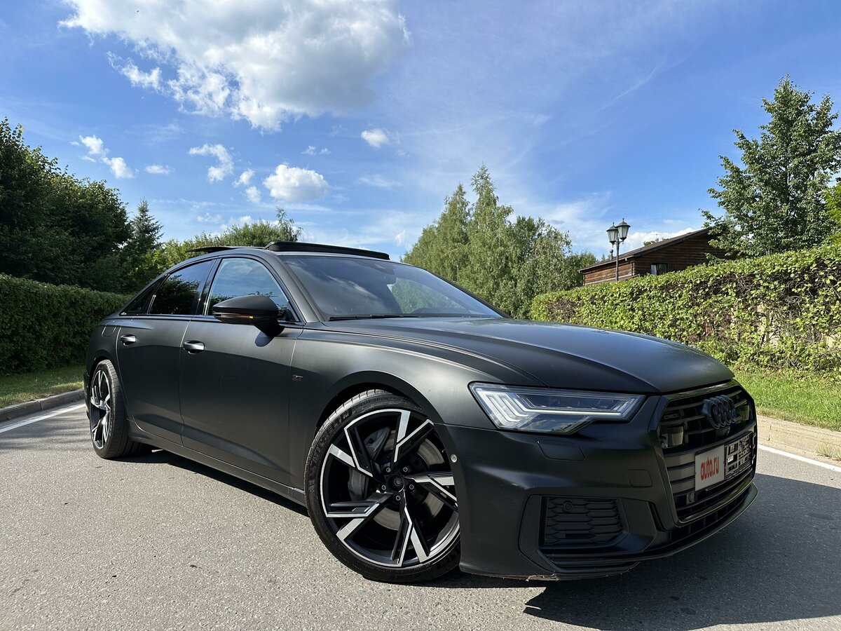 Купить б/у Audi A6 V (C8) 55 TFSI 3.0 AMT (340 л.с.) 4WD бензин робот в Москве: чёрный Ауди А6 V ...
