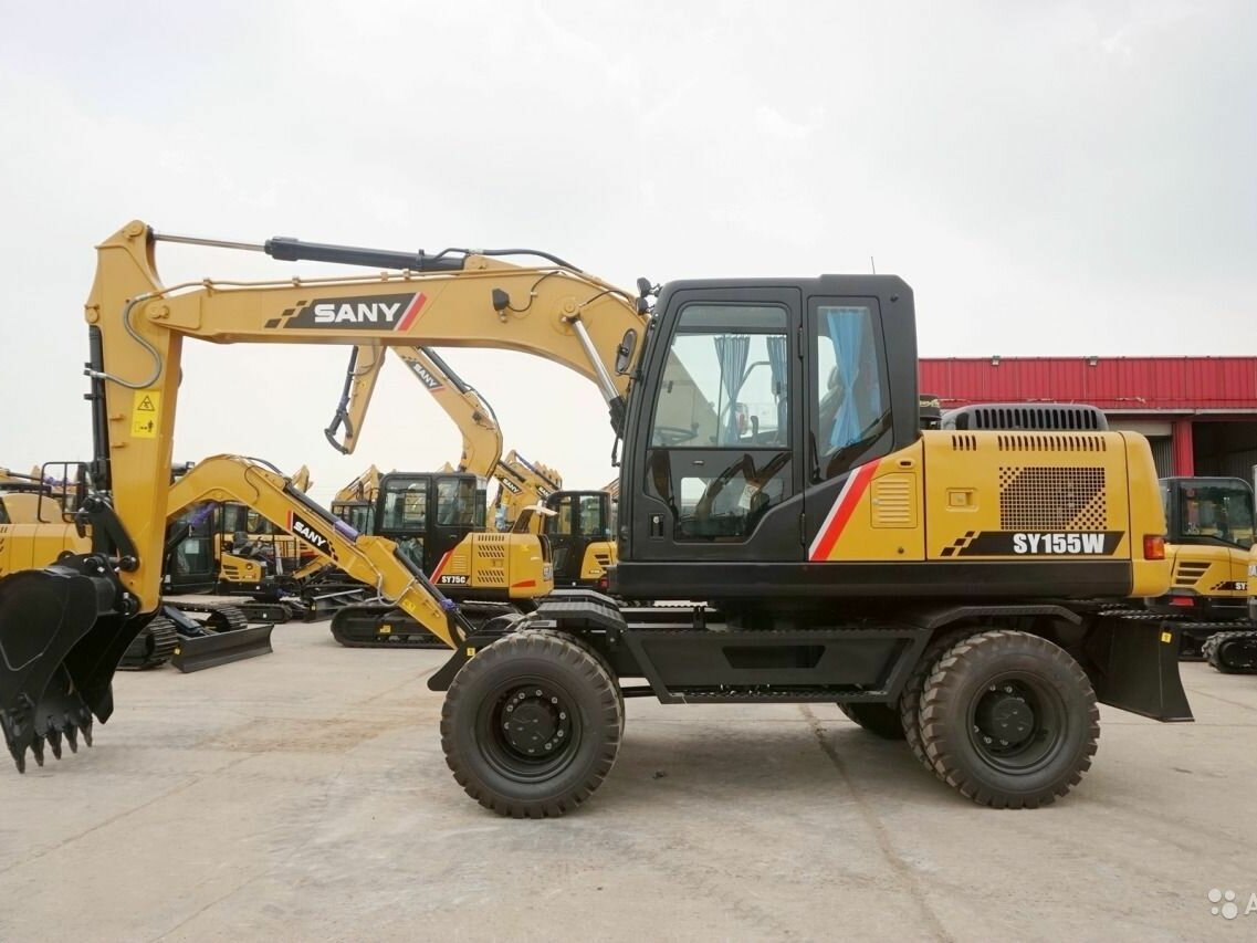 Купить новый Sany SY155W в Москве: колёсный экскаватор 2022 года на Авто.ру ID 1118160976