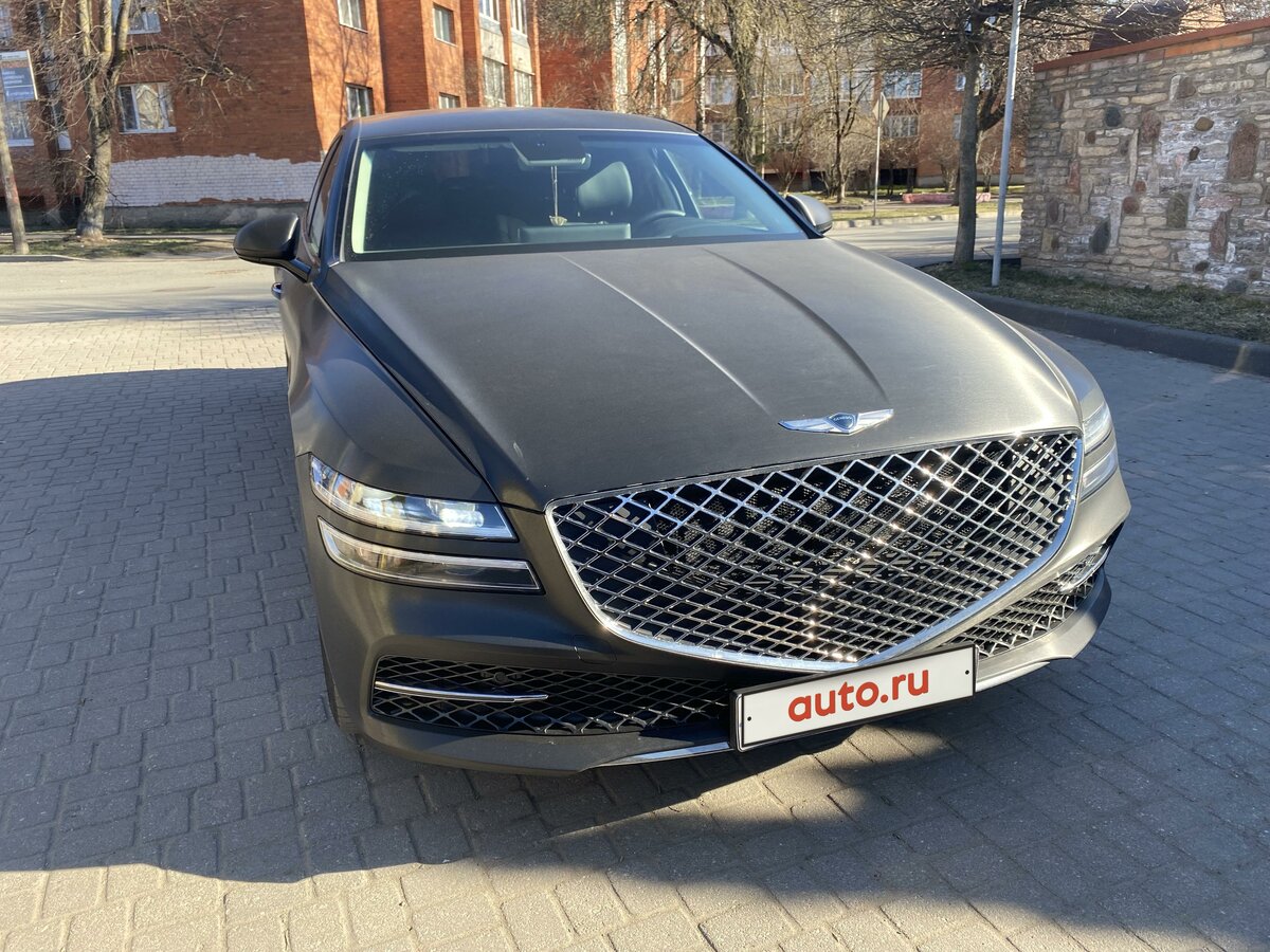 Купить б/у Genesis G80 II 2.5 AT (249 л.с.) 4WD бензин автомат в Пскове: чёрный Генезис Г80 II ...