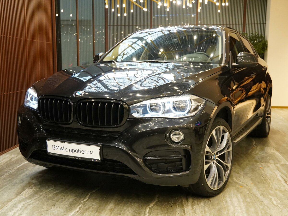 Купить б/у BMW X6 II (F16) 35i 3.0 AT (306 л.с.) 4WD бензин автомат в Санкт-Петербурге: чёрный ...