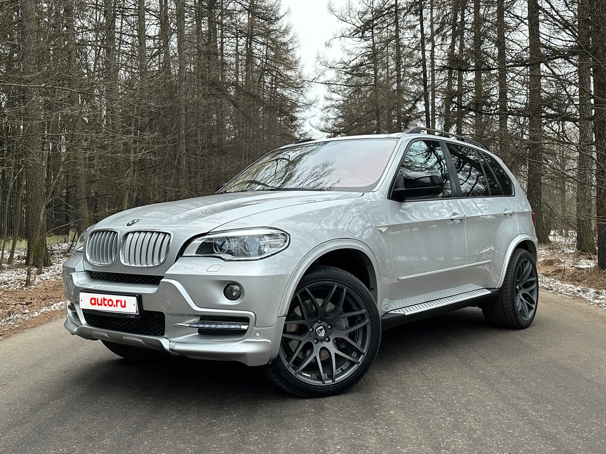 Купить б/у BMW X5 II (E70) 3.0sd 3.0d AT (286 л.с.) 4WD дизель автомат в Москве: серебристый БМВ ...