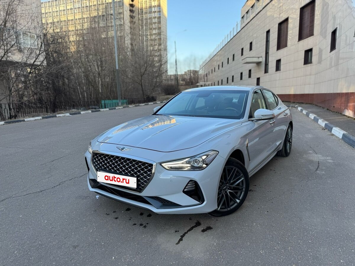 Купить б/у Genesis G70 I 2.0 AT (197 л.с.) 4WD бензин автомат в Москве: серый Генезис Г70 I ...