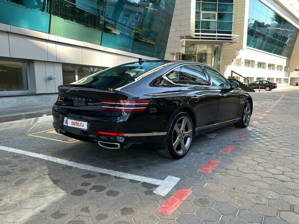 Купить б/у Genesis G80 II 2.5 AT (249 л.с.) 4WD бензин автомат в Москве: чёрный Генезис Г80 II ...