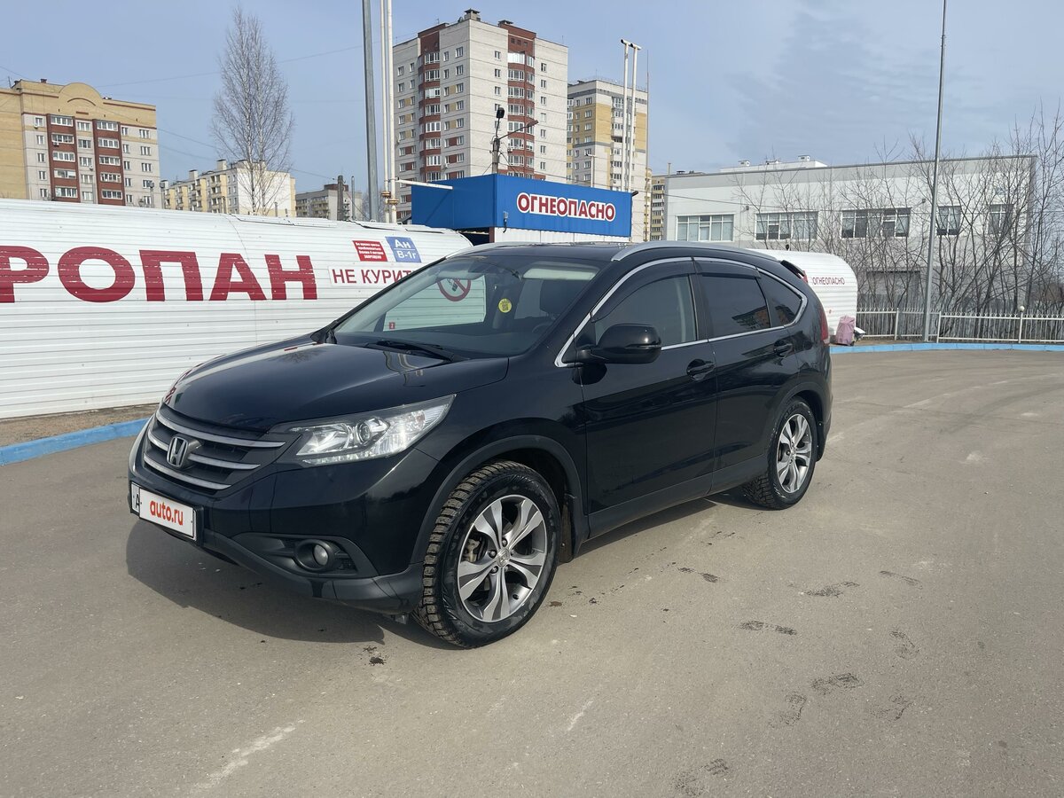 Купить б/у Honda CR-V IV 2.4 AT (190 л.с.) 4WD бензин автомат в Москве: чёрный Хонда CR-V IV ...