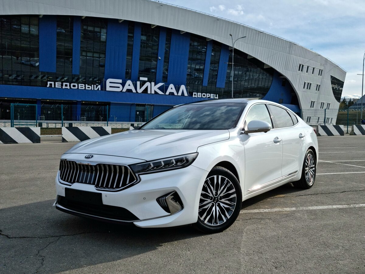 Купить б/у Kia K7 YG (II) Рестайлинг 2.5 AT (198 л.с.) бензин автомат в Иркутске: белый Киа K7 ...