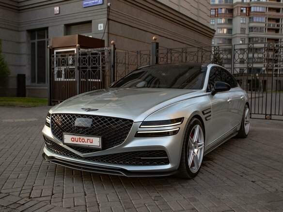 Купить б/у Genesis G80 II 3.5 AT (379 л.с.) 4WD бензин автомат в Москве: серый Генезис Г80 II ...