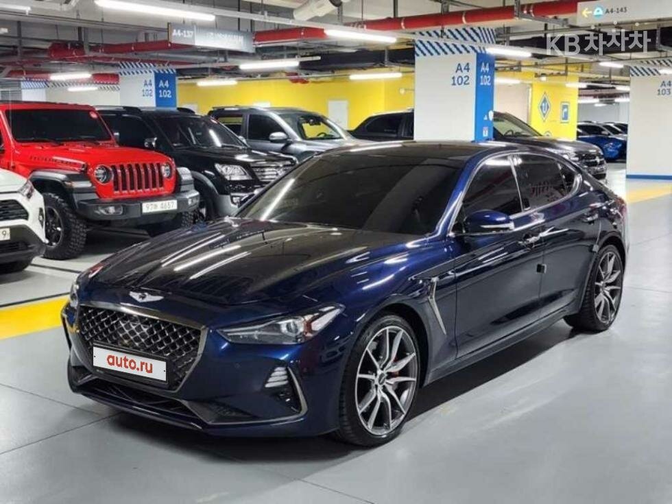 Купить б/у Genesis G70 I 2.0 AT (252 л.с.) бензин автомат во Владивостоке: синий Генезис Г70 I ...