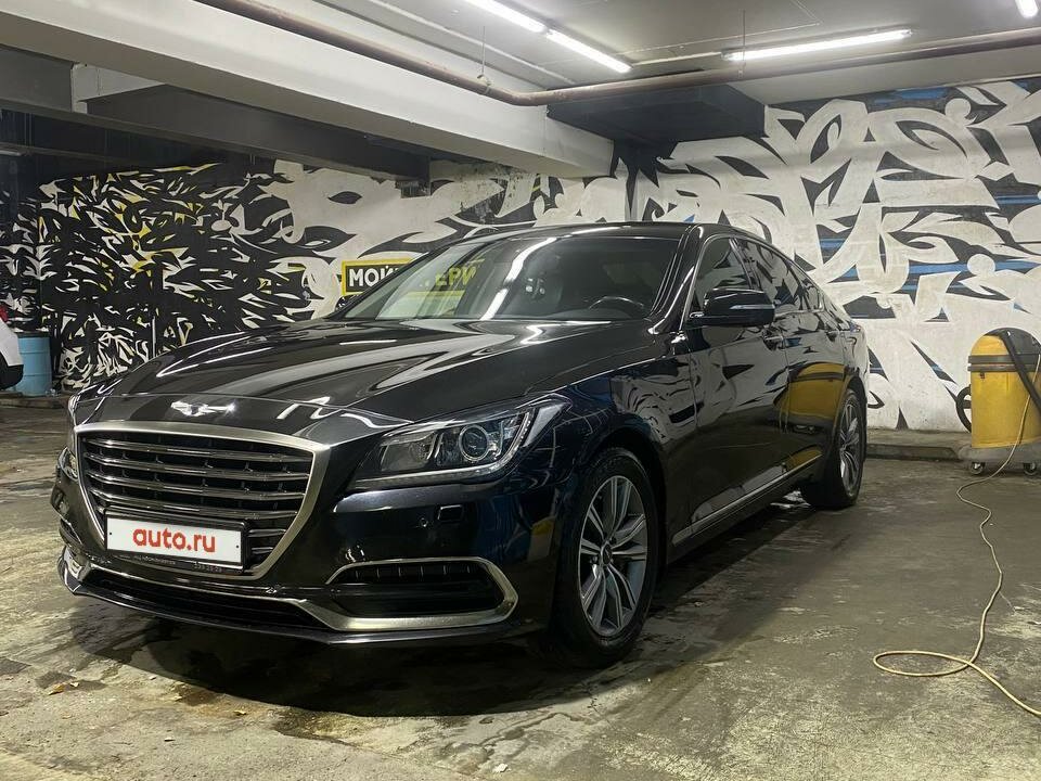Купить б/у Genesis G80 I 2.0 AT (197 л.с.) 4WD бензин автомат в Екатеринбурге: чёрный Генезис ...