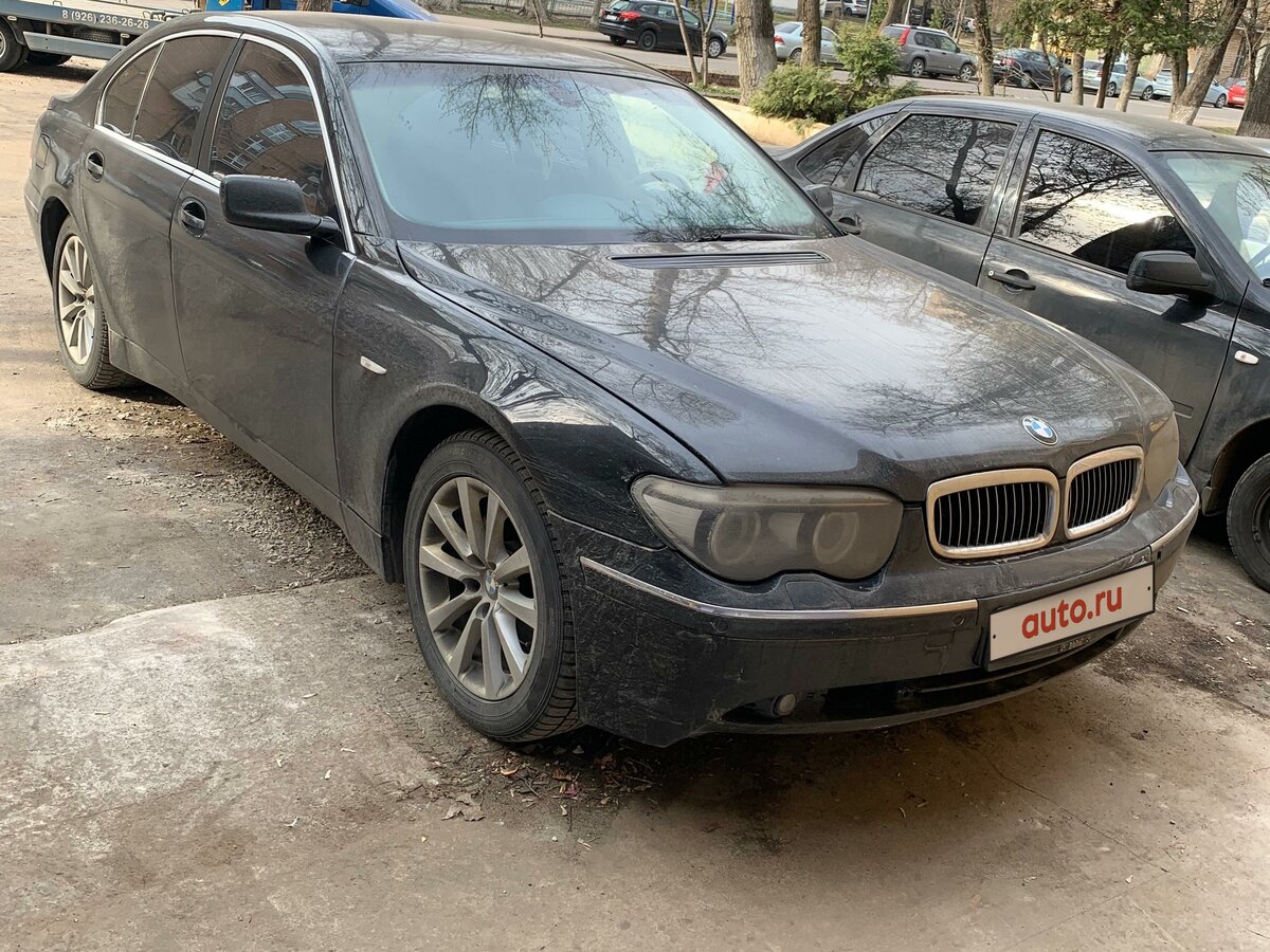 Купить б/у BMW 7 серии IV (E65/E66) 735i 3.6 AT (272 л.с.) бензин автомат в Москве: чёрный БМВ 7 ...