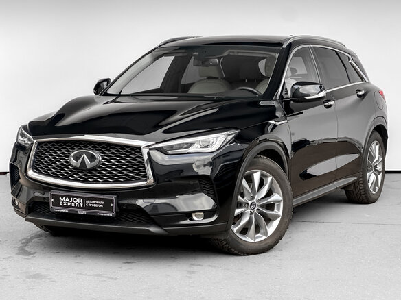 Купить б/у Infiniti QX50 II 2.0 CVT (249 л.с.) 4WD бензин вариатор в Москве: чёрный Инфинити ку ...