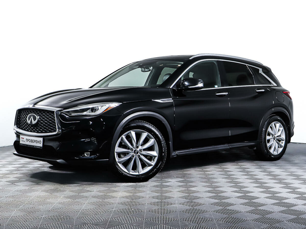 Купить б/у Infiniti QX50 II 2.0 CVT (272 л.с.) 4WD бензин вариатор в Москве: чёрный Инфинити ку ...