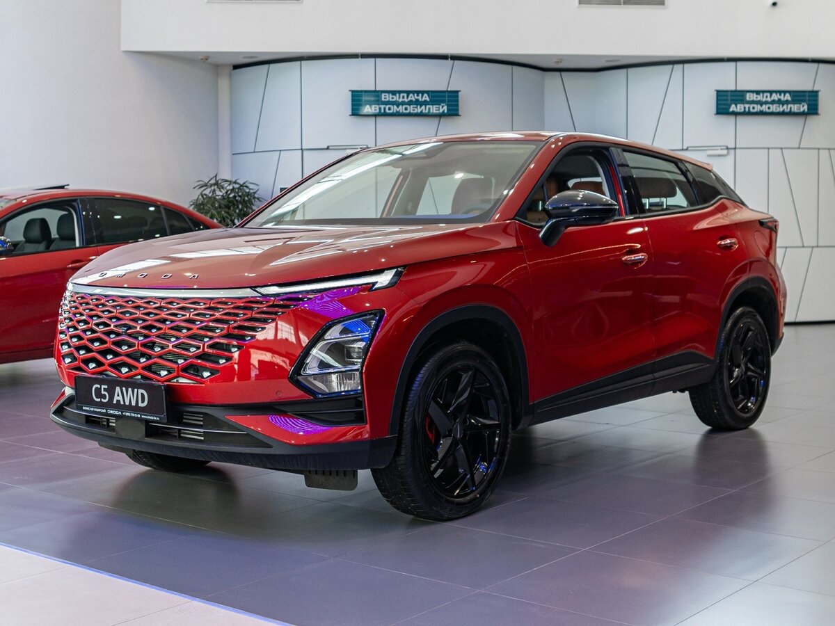 Купить б/у Omoda C5 I 1.6 AMT (150 л.с.) 4WD бензин робот в Москве: красный Омода С5 I ...