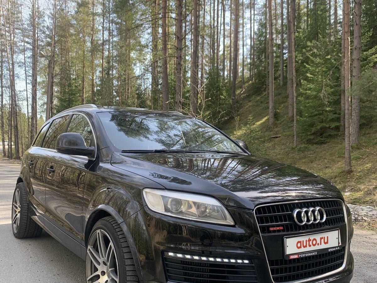 Купить б/у Audi Q7 I (4L) 4.1d AT (326 л.с.) 4WD дизель автомат в Санкт-Петербурге: чёрный Ауди ...
