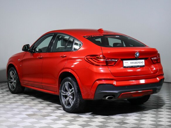 Купить б/у BMW X4 I (F26) 20i 2.0 AT (184 л.с.) 4WD бензин автомат в Путилково: красный БМВ Х4 I ...