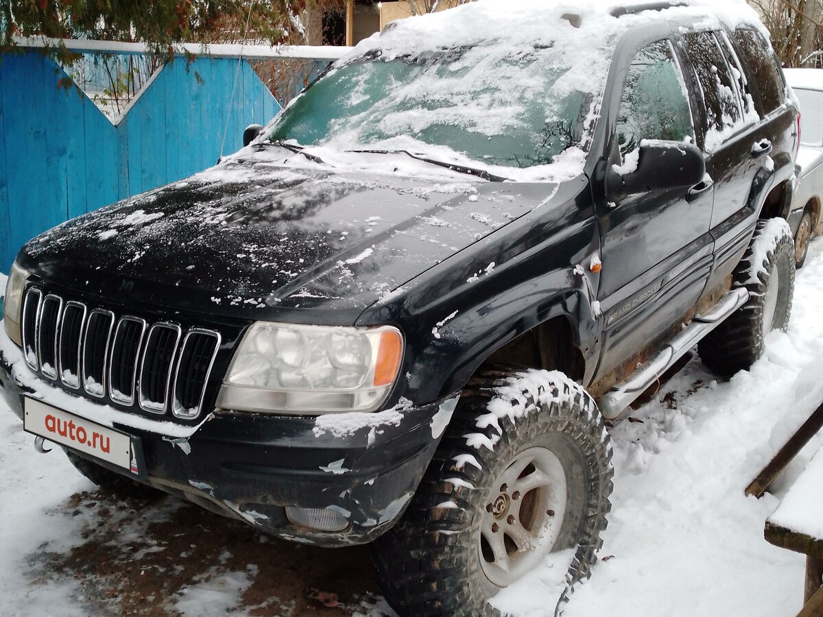 Купить б/у Jeep Grand Cherokee II (WJ) 4.7 AT (258 л.с.) 4WD бензин автомат в Дмитрове: чёрный ...
