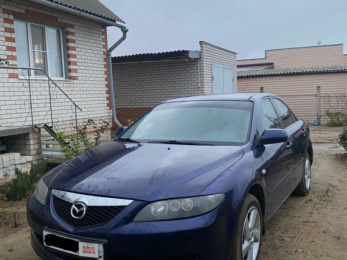Купить б/у Mazda 6 I (GG) 2.0 AT (141 л.с.) бензин автомат в Калаче-на-Дону: синий Мазда 6 I (GG ...