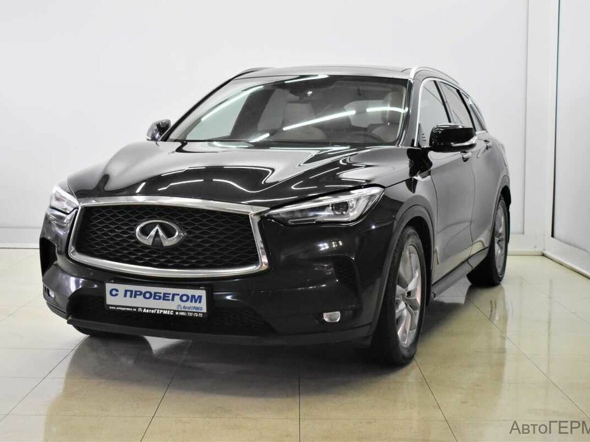 Купить б/у Infiniti QX50 II 2.0 CVT (249 л.с.) 4WD бензин вариатор в Москве: чёрный Инфинити ку ...