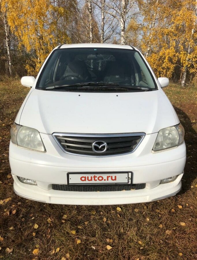 Купить б/у Mazda MPV II (LW) 2.5 AT (170 л.с.) 4WD бензин автомат в Томске: белый Мазда MPV II ...