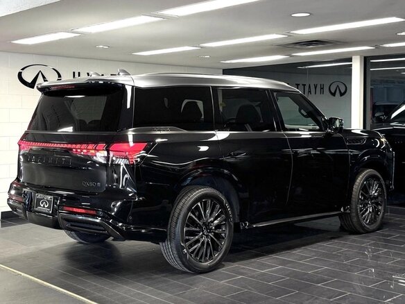 Купить б/у Infiniti QX80 II 3.5 AT (450 л.с.) 4WD бензин автомат в Белгороде: синий Инфинити ку ...