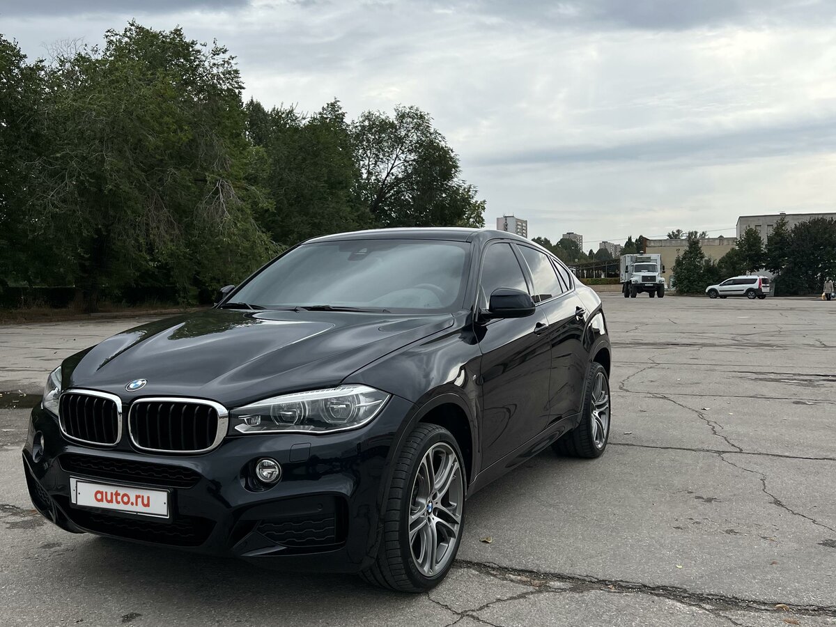 Купить б/у BMW X6 II (F16) 30d 3.0d AT (249 л.с.) 4WD дизель автомат в Тольятти: синий БМВ Х6 II ...
