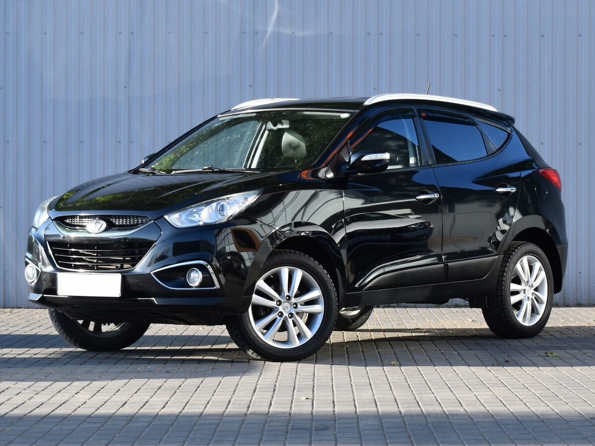 Купить б/у Hyundai ix35 I 2.0d AT (184 л.с.) 4WD дизель автомат в Краснодаре: чёрный Хендэ ix35 ...