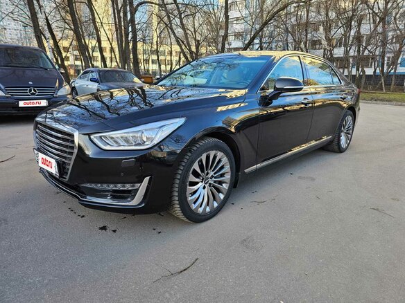 Купить б/у Genesis G90 I 3.8 AT (309 л.с.) 4WD бензин автомат в Москве: чёрный Генезис Г90 I ...