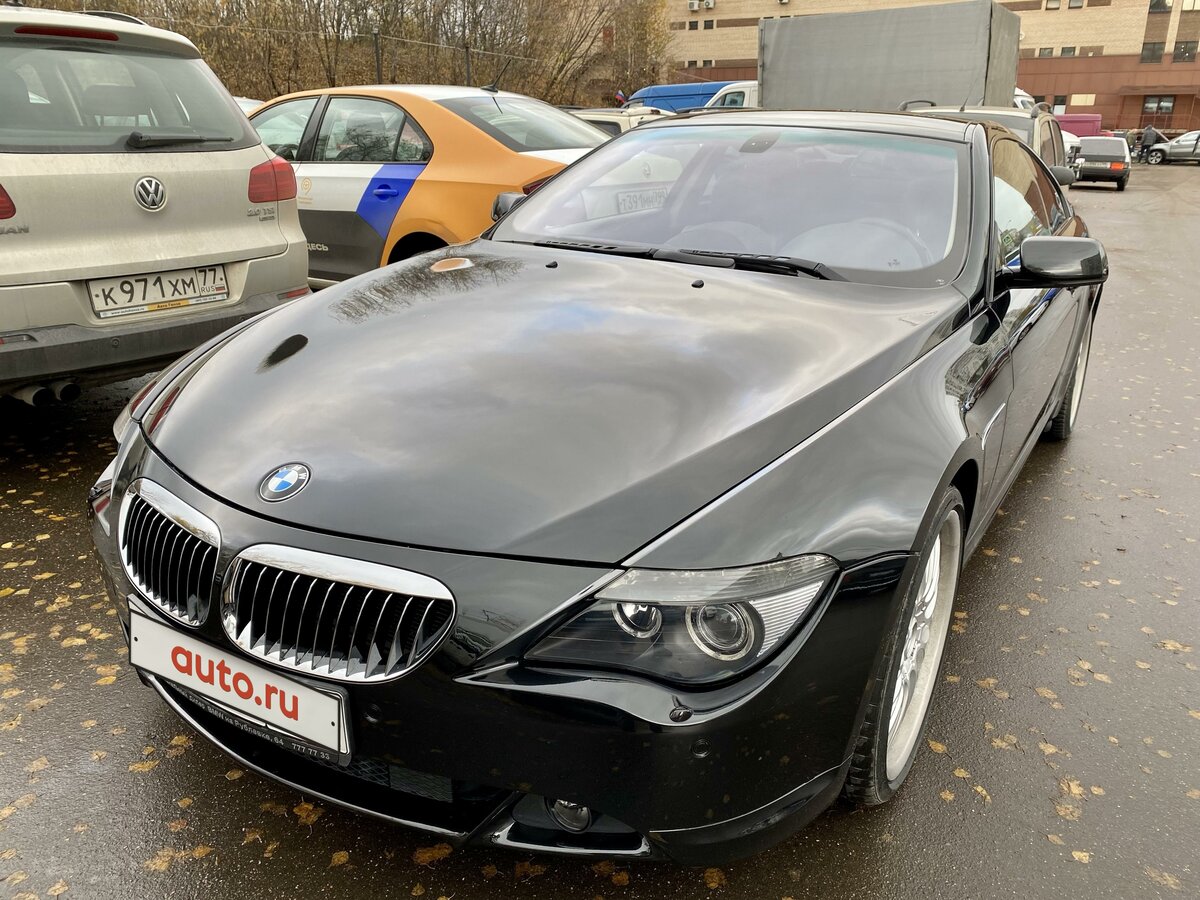 Купить б/у BMW 6 серии II (E63/E64) 650i 4.8 AT (367 л.с.) бензин автомат в Москве: чёрный БМВ 6 ...