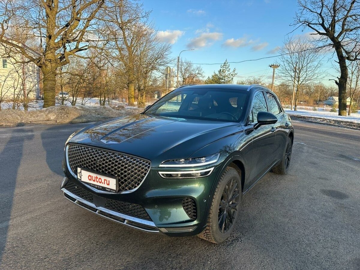 Купить б/у Genesis GV70 I 2.2d AT (199 л.с.) 4WD дизель автомат в Пушкине: зелёный Генезис ГВ70 ...