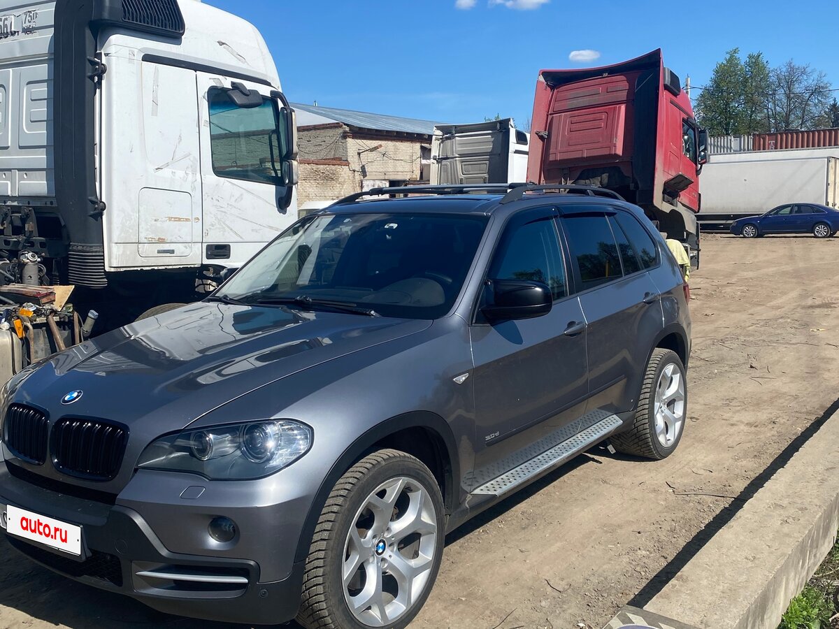 Купить б/у BMW X5 II (E70) 3.0d 3.0d AT (235 л.с.) 4WD дизель автомат в Пушкино: серый БМВ Х5 II ...