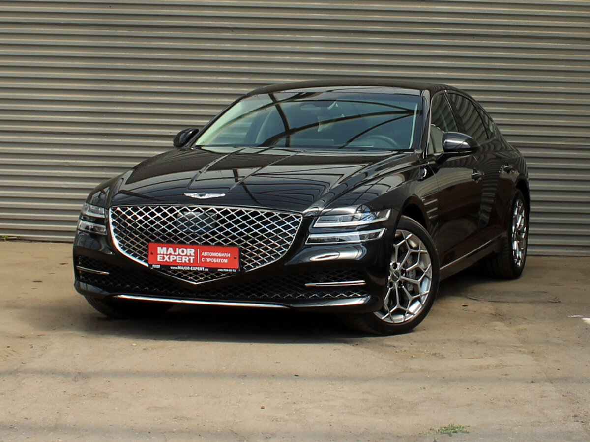 Купить б/у Genesis G80 II 2.5 AT (249 л.с.) 4WD бензин автомат в Москве: чёрный Генезис Г80 II ...